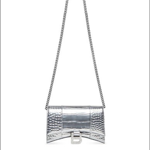 Balenciaga | Bags | Authentic Balenciaga Hourglass Wallet With Chain ...